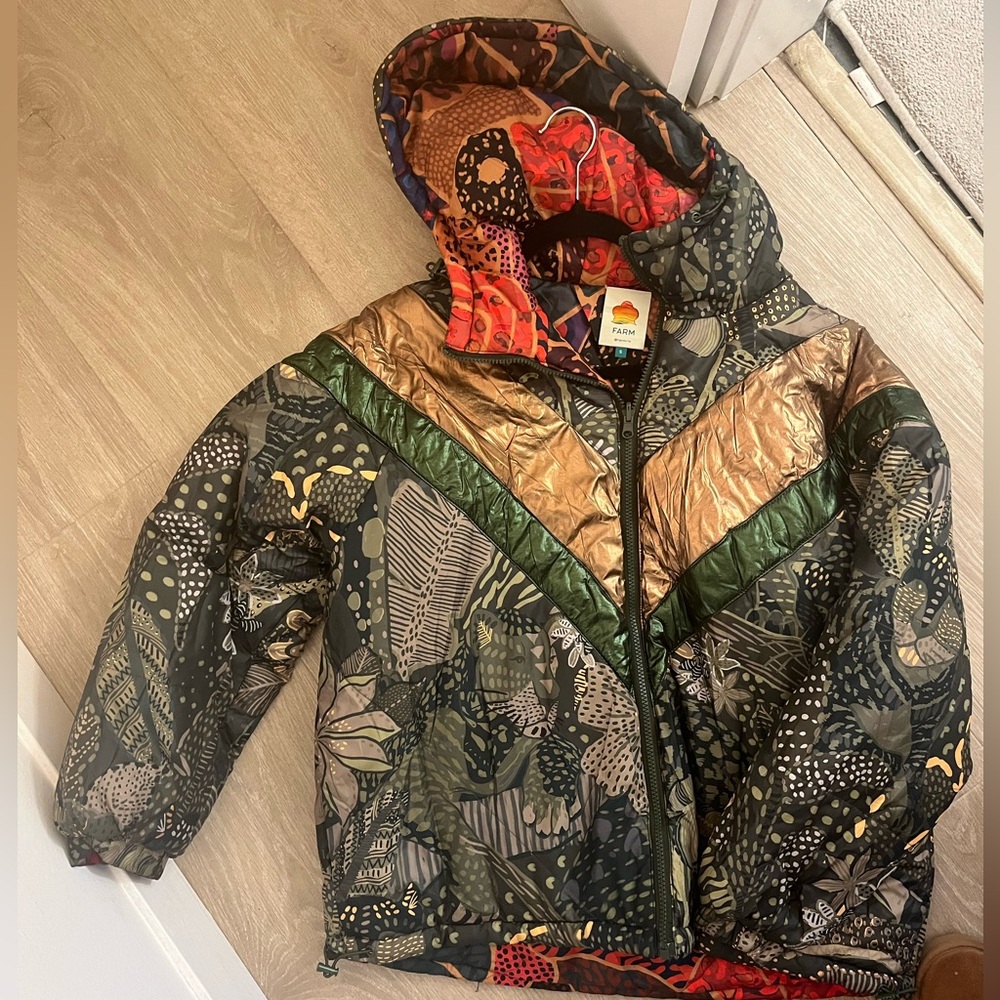 Farm Rio Puffer Reversible Jacket - Gem